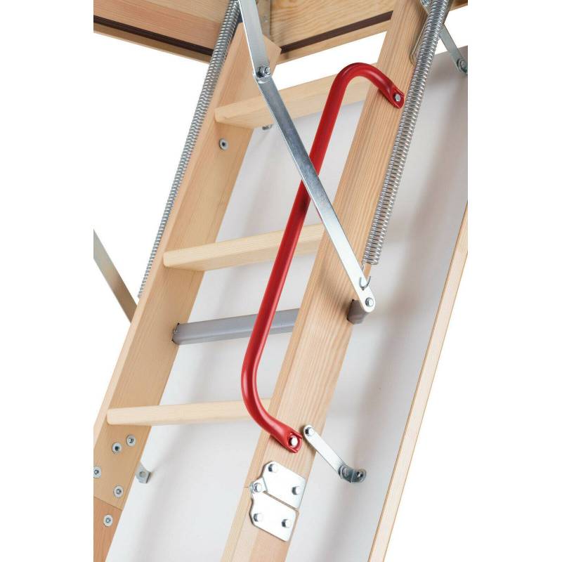 Optistep 4-Section 58cm X 92cm Wooden Loft Ladder & Hatch (H up to ...