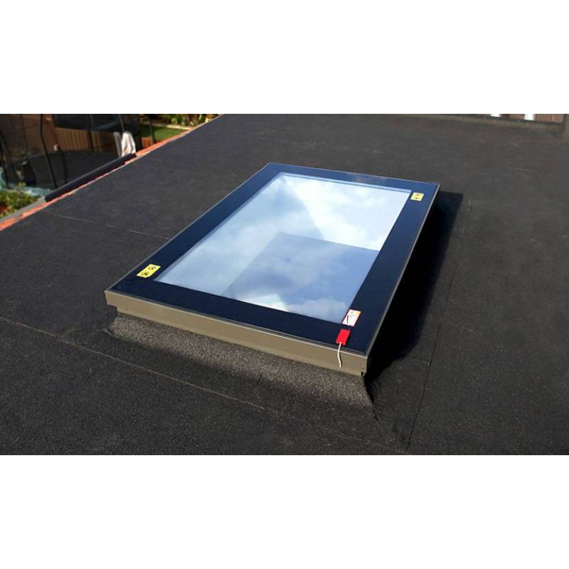 Flat Roof Window PGC A1 Electric 90cm x 120cm Flat Glass Rooflight ...