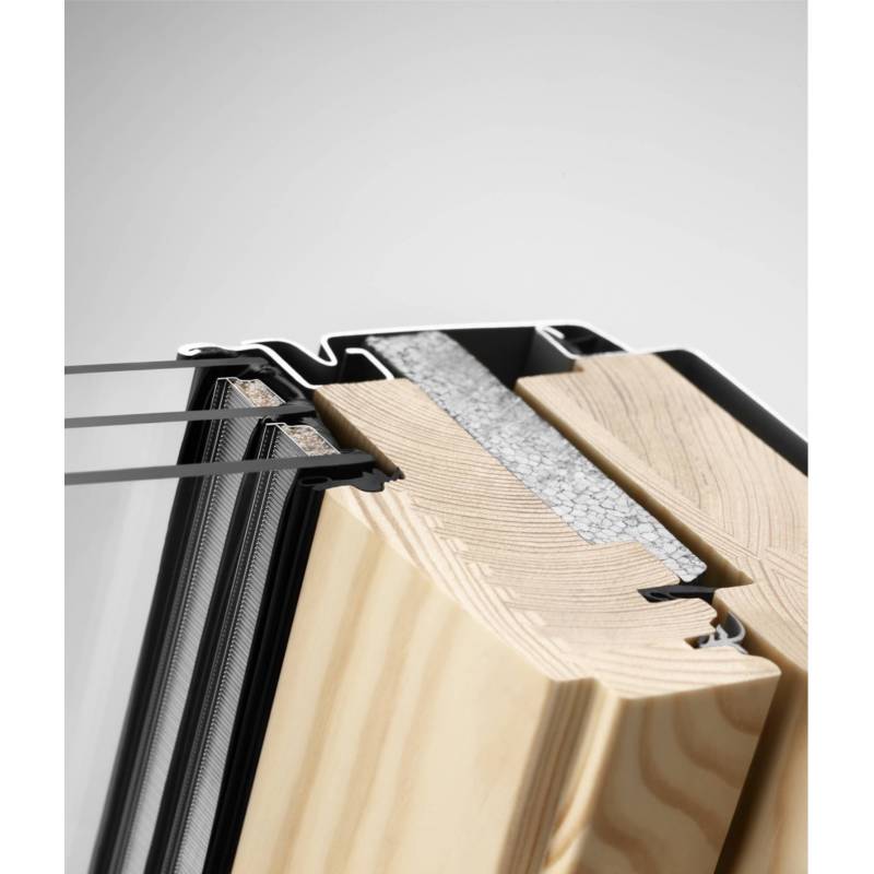 VELUX Triple Glazed 55 x 78cm Pine Centre Pivot Roof Window CK02 GLL ...