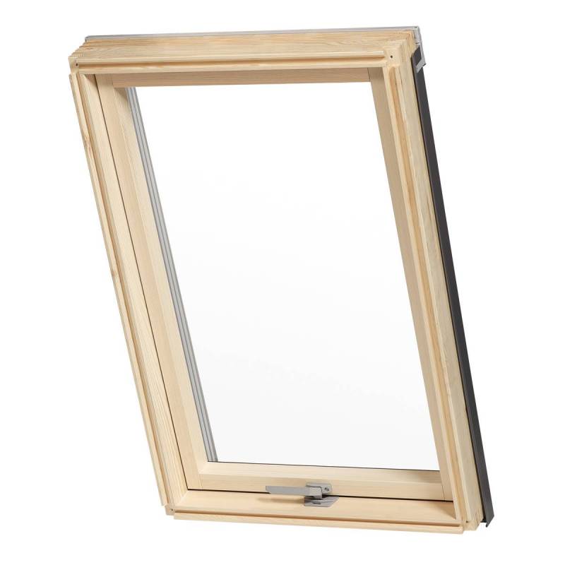 Rooflite TRIO Triple Glazed 66cm x 118cm Pine Centre Pivot Roof Window ...
