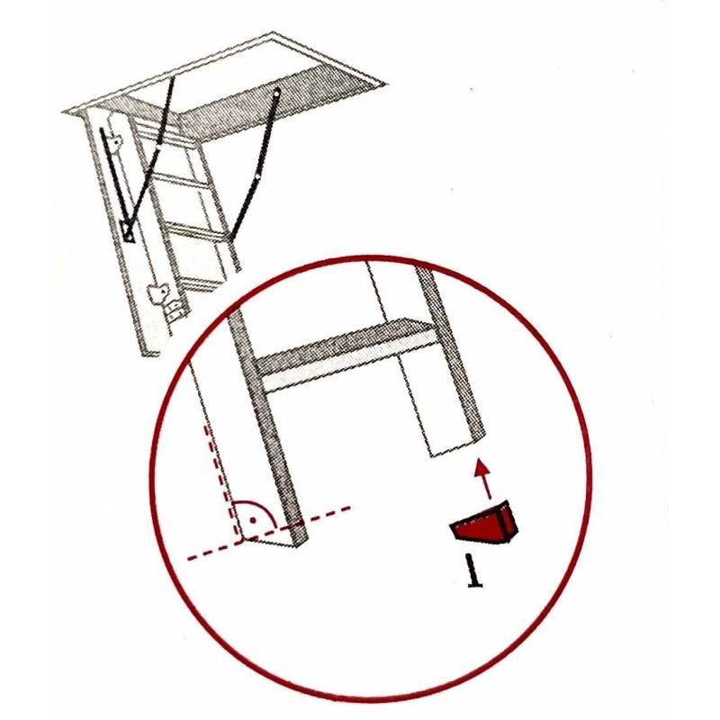 Non slip plastic feet ( pack of 2 ) for Optistep loft ladders - Sunlux ...